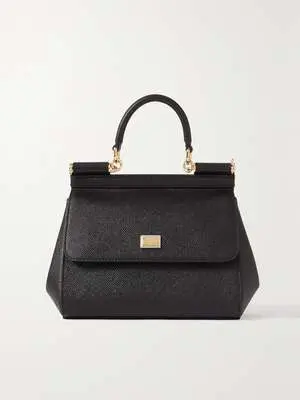 Dolce & Gabbana Sicily Textured-leather Shoulder Bag
