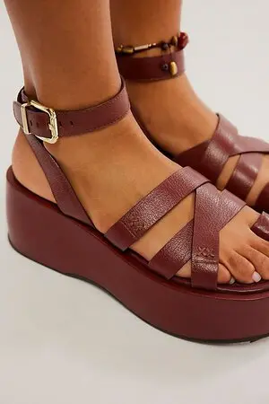Free People Hazel Flatform Sandals - Coconut Shell