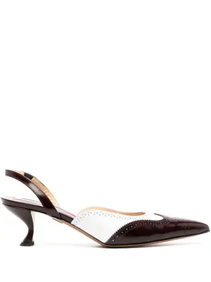 Thom Browne 70mm Brogue Slingback Pumps
