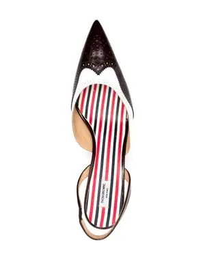 Thom Browne 70mm Brogue Slingback Pumps