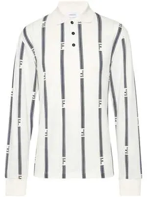 FERRAGAMO College Striped Cotton Polo Shirt
