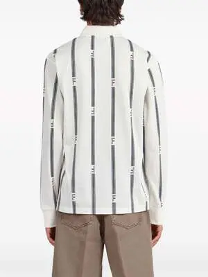 FERRAGAMO College Striped Cotton Polo Shirt
