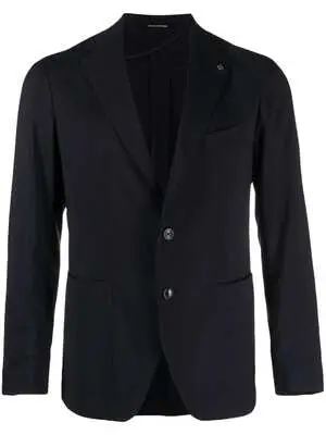 Tagliatore Virgin Wool-blend Blazer - Blue