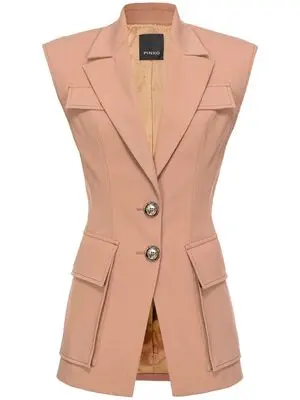 Pinko Single-breasted Twill Waistcoat