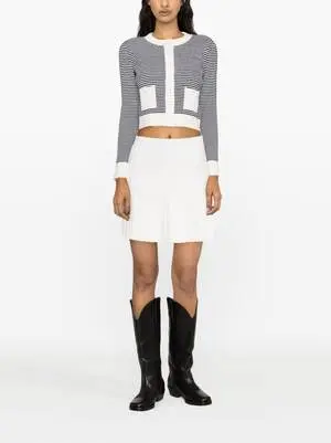 Sandro Pleated Crepe Miniskirt