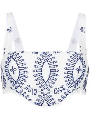Charo Ruiz Ibiza Güik Broderie-anglaise Crop Top