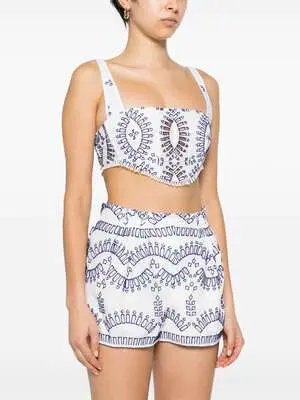Charo Ruiz Ibiza Güik Broderie-anglaise Crop Top