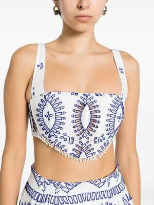 Charo Ruiz Ibiza Güik Broderie-anglaise Crop Top