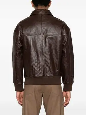 MISBHV Logo-embossed Leather Jacket