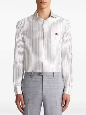 Etro Logo-embroidered Cotton Shirt - White