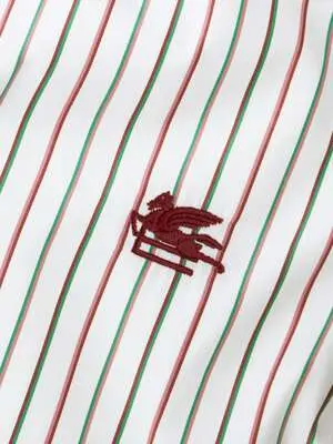 Etro Logo-embroidered Cotton Shirt - White