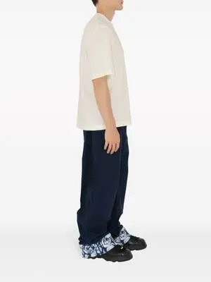 Burberry Ekd Logo-patch Cotton T-shirt - Neutrals