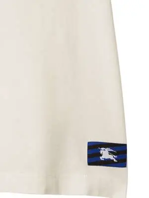 Burberry Ekd Logo-patch Cotton T-shirt - Neutrals