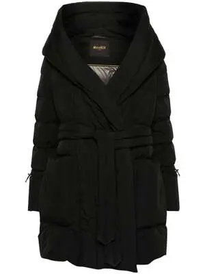 MOORER Osiride Padded Quilted Coat - Black