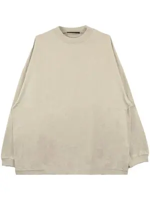 Fear Of God Logo-embroidered Long-sleeve T-shirt - Neutrals