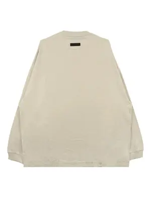 Fear Of God Logo-embroidered Long-sleeve T-shirt - Neutrals