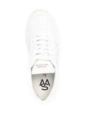 STUART WEITZMAN Courtside Monogram Leather Sneakers