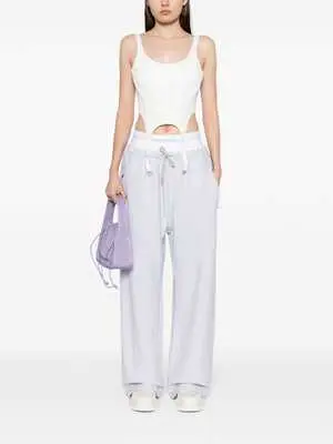 Alexander Wang Logo-waistband Layered Track Pants