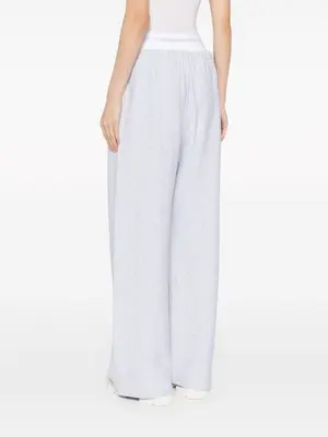 Alexander Wang Logo-waistband Layered Track Pants