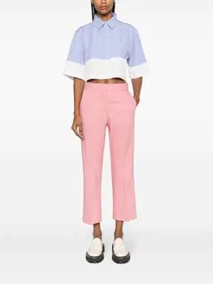 MSGM Straight-leg Cropped Trousers