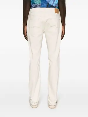 7 For All Mankind Mid-rise Straight-leg Jeans - Neutrals