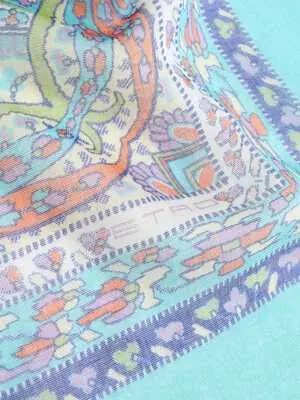 Etro Paisley-print Rectangle-shape Scarf - Blue
