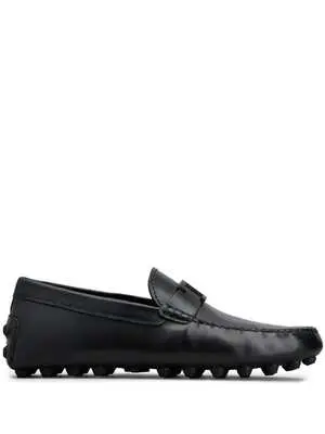 TOD'S Gommino T Timeless Leather Loafers - Black