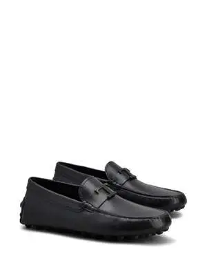 TOD'S Gommino T Timeless Leather Loafers - Black