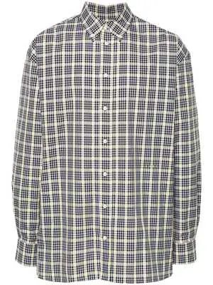 Marni Check-pattern Cotton Shirt - Black