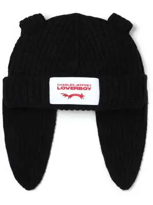 CHARLES JEFFREY LOVERBOY Logo-patch Beanie - Black