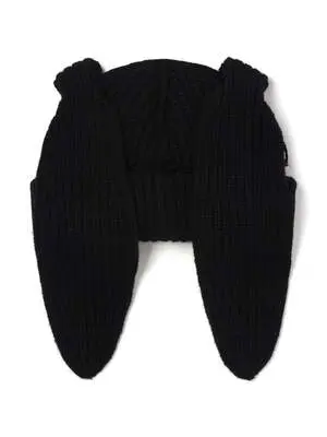 CHARLES JEFFREY Logo-patch Beanie - Black