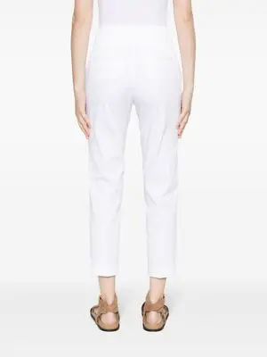 Peserico High-waisted Tapered Cropped Trousers