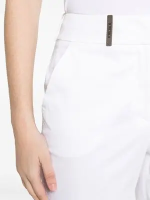 Peserico High-waisted Tapered Cropped Trousers
