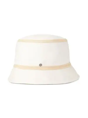 MAISON MICHEL Axel Reversible Leather Bucket Hat - Neutrals
