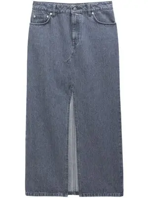 Filippa K Organic Cotton Denim Maxi Skirt - Grey