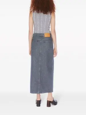 Filippa K Organic Cotton Denim Maxi Skirt - Grey