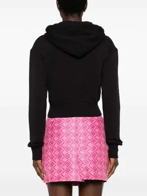 Versace Logo-print Cropped Hoodie