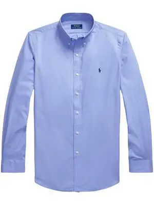 Polo Ralph Lauren Polo Pony-embroidered Cotton-blend Shirt - Blue