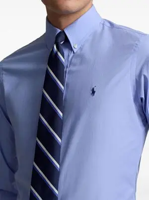 Polo Ralph Lauren Polo Pony-embroidered Cotton-blend Shirt - Blue
