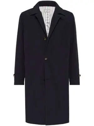 Brunello Cucinelli Single-breasted Trench Coat - Blue