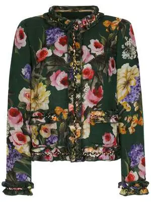 DOLCE & GABBANA Dolce & Gabbana Floral-print Silk Jacket