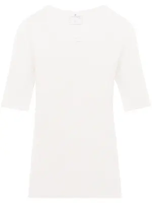 COURREGES Solar Ribbed Sweater - White