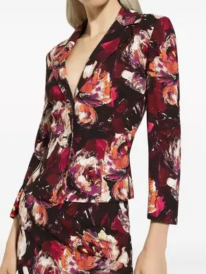 Dolce & Gabbana Floral-print Fitted Blazer - Red