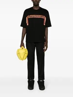 LANVIN Curb Lace-detailed Cotton T-shirt - Black