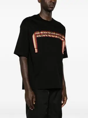LANVIN Curb Lace-detailed Cotton T-shirt - Black