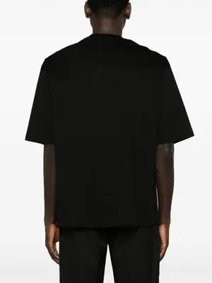 LANVIN Curb Lace-detailed Cotton T-shirt - Black