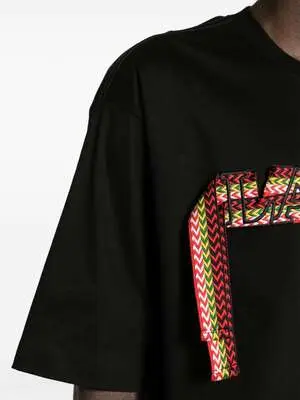 LANVIN Curb Lace-detailed Cotton T-shirt - Black