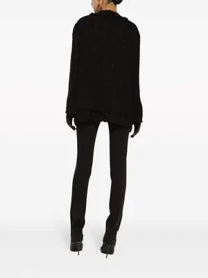 Dolce & Gabbana Round-neck Tweed Jacket - Black