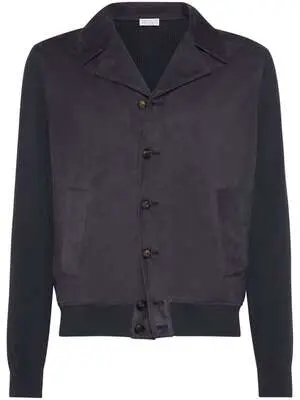 Brunello Cucinelli Suede And Knit Jacket