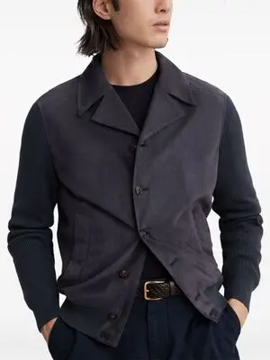 Brunello Cucinelli Suede And Knit Jacket